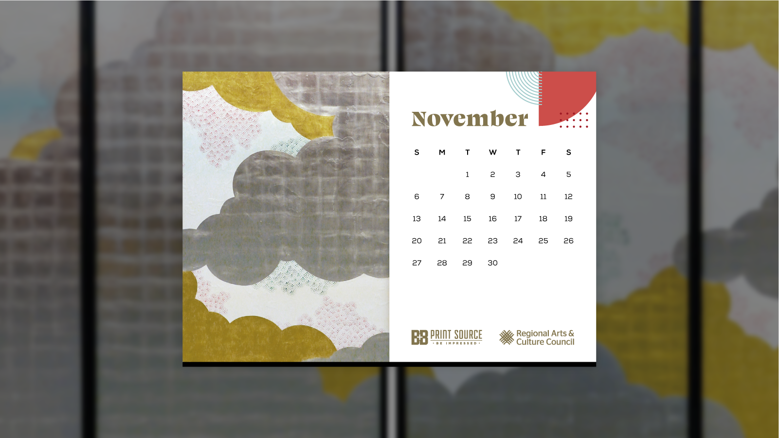 November 2022 Calendar Clip Art